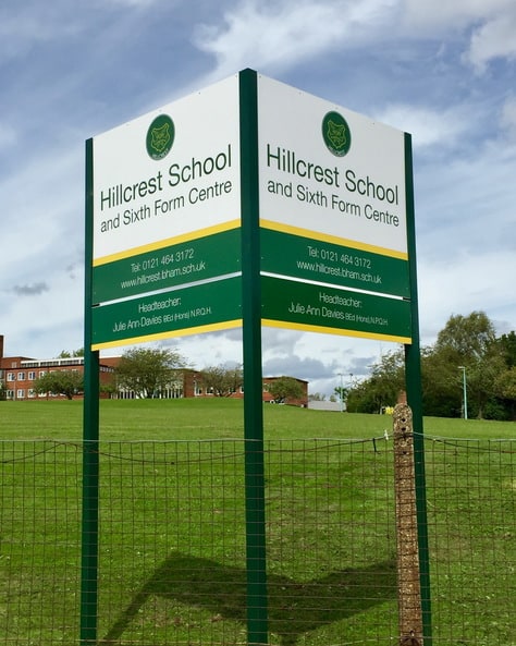 School Post Signs Platinum Range - School Signs