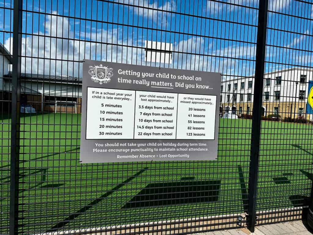 Attendance / Punctuality Boards - School Signs