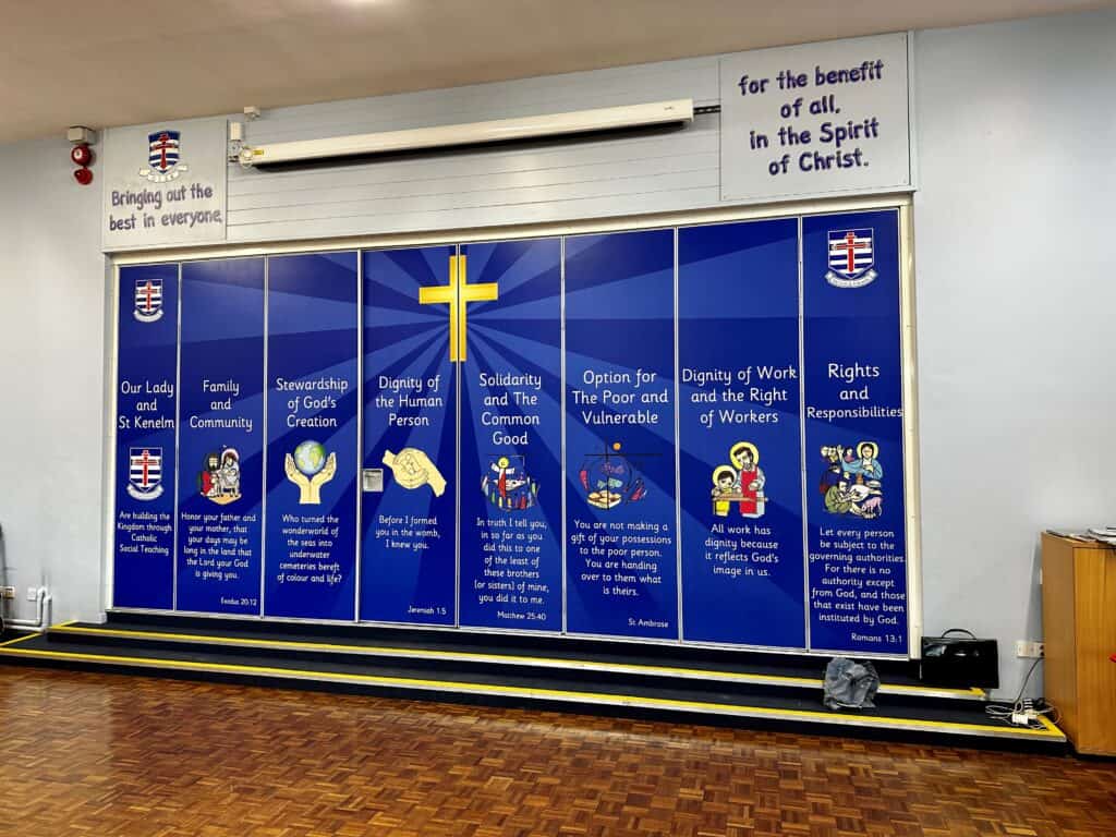 Catholic Social Teaching - School Signs